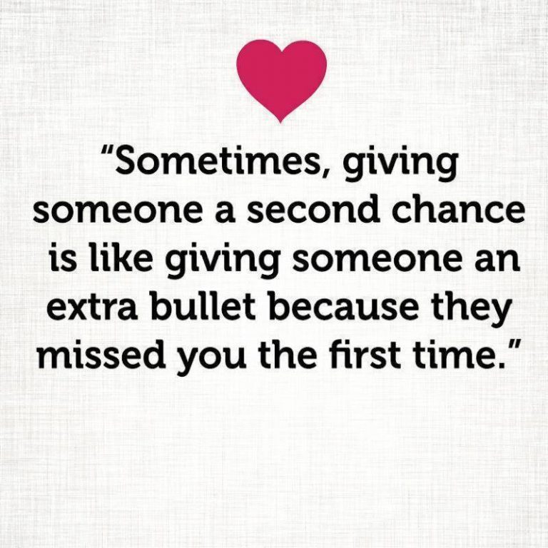 Sometimes, giving someone a second chance is like giving someone an ...